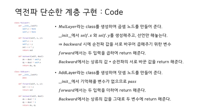 Deep Learning from scratch 5장 : backpropagation | PPT