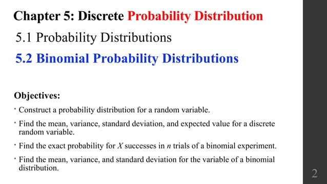 Binomial probability distributions | PPTX | Physics | Science