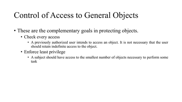 Least privilege, access control, operating system security | PPTX