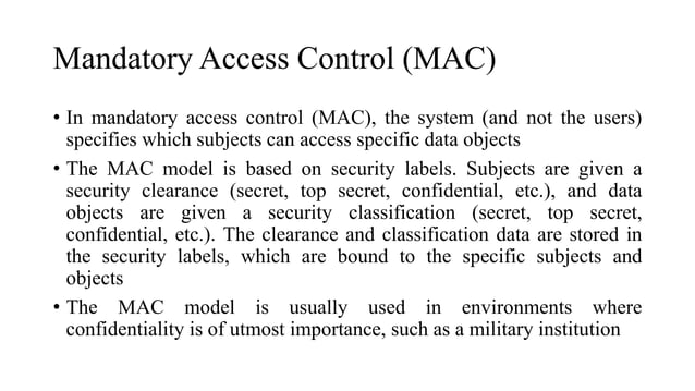 Least privilege, access control, operating system security | PPTX