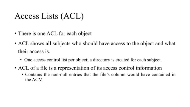 Least privilege, access control, operating system security | PPTX