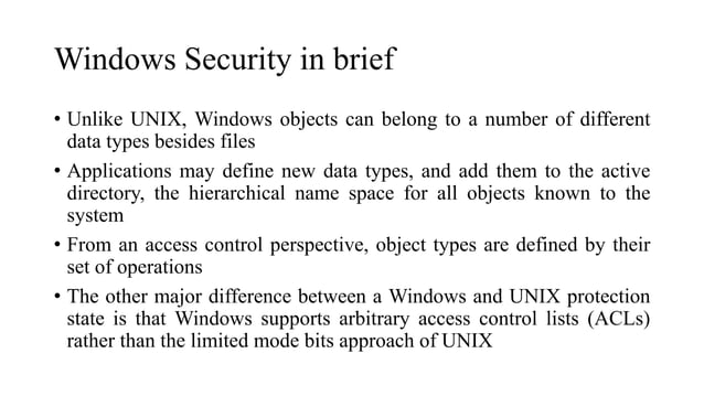 Least privilege, access control, operating system security | PPTX