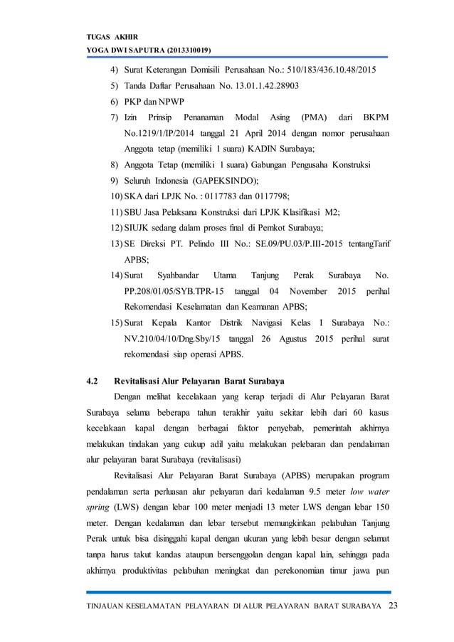 BAB II TINJAUAN KESELAMATAN PELAYARAN DI ALUR PELAYARAN BARAT SURABAYA | DOC