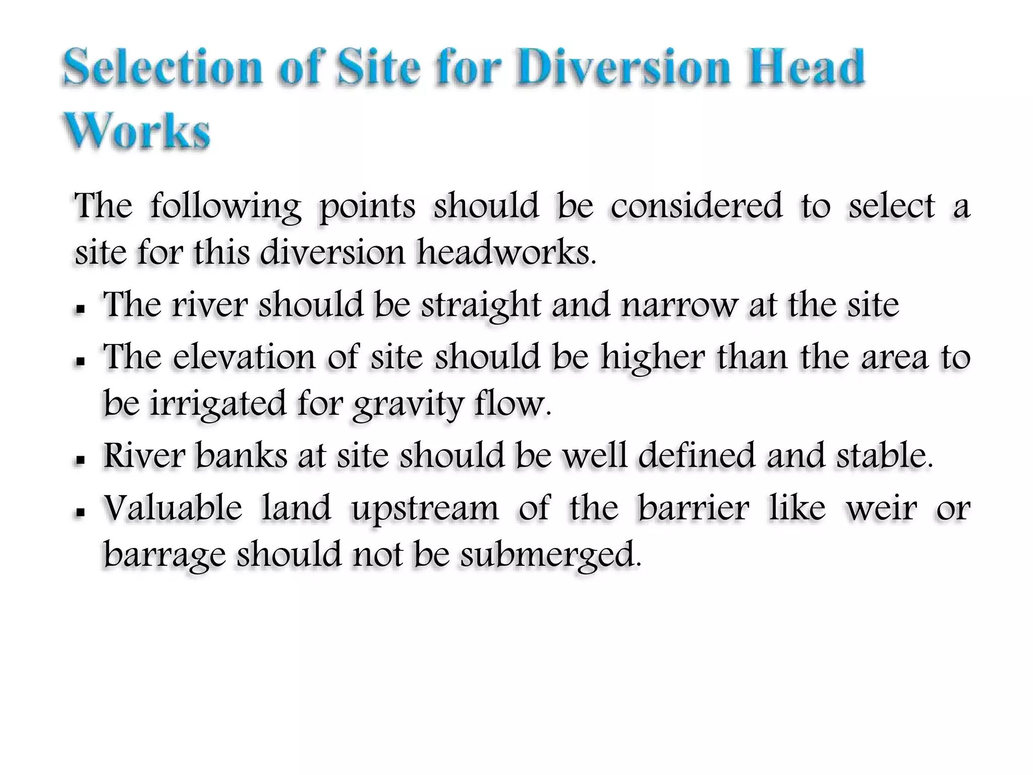 Diversion Headwork in Canal | PPTX