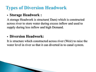 Diversion Headwork in Canal | PPTX