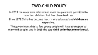 CAMBRIDGE AS GEOGRAPHY - CASE STUDY: CHINA'S ONE CHILD POLICY | PPTX