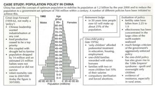 CAMBRIDGE AS GEOGRAPHY - CASE STUDY: CHINA'S ONE CHILD POLICY | PPTX