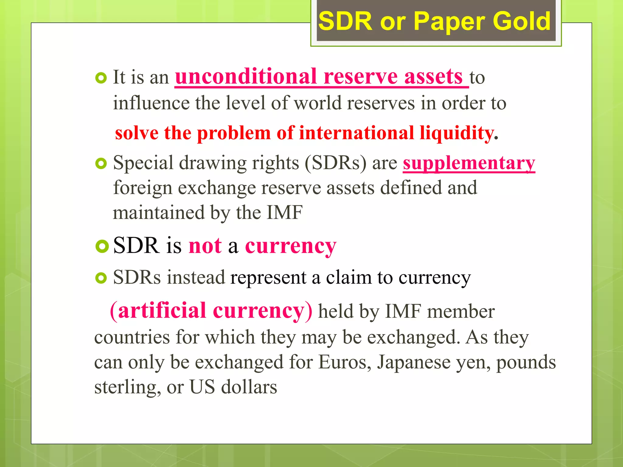 SPECIAL DRAWING RIGHTS | PPTX