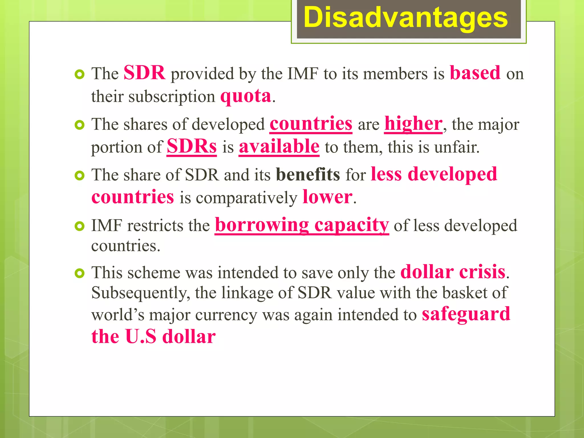 SPECIAL DRAWING RIGHTS | PPTX