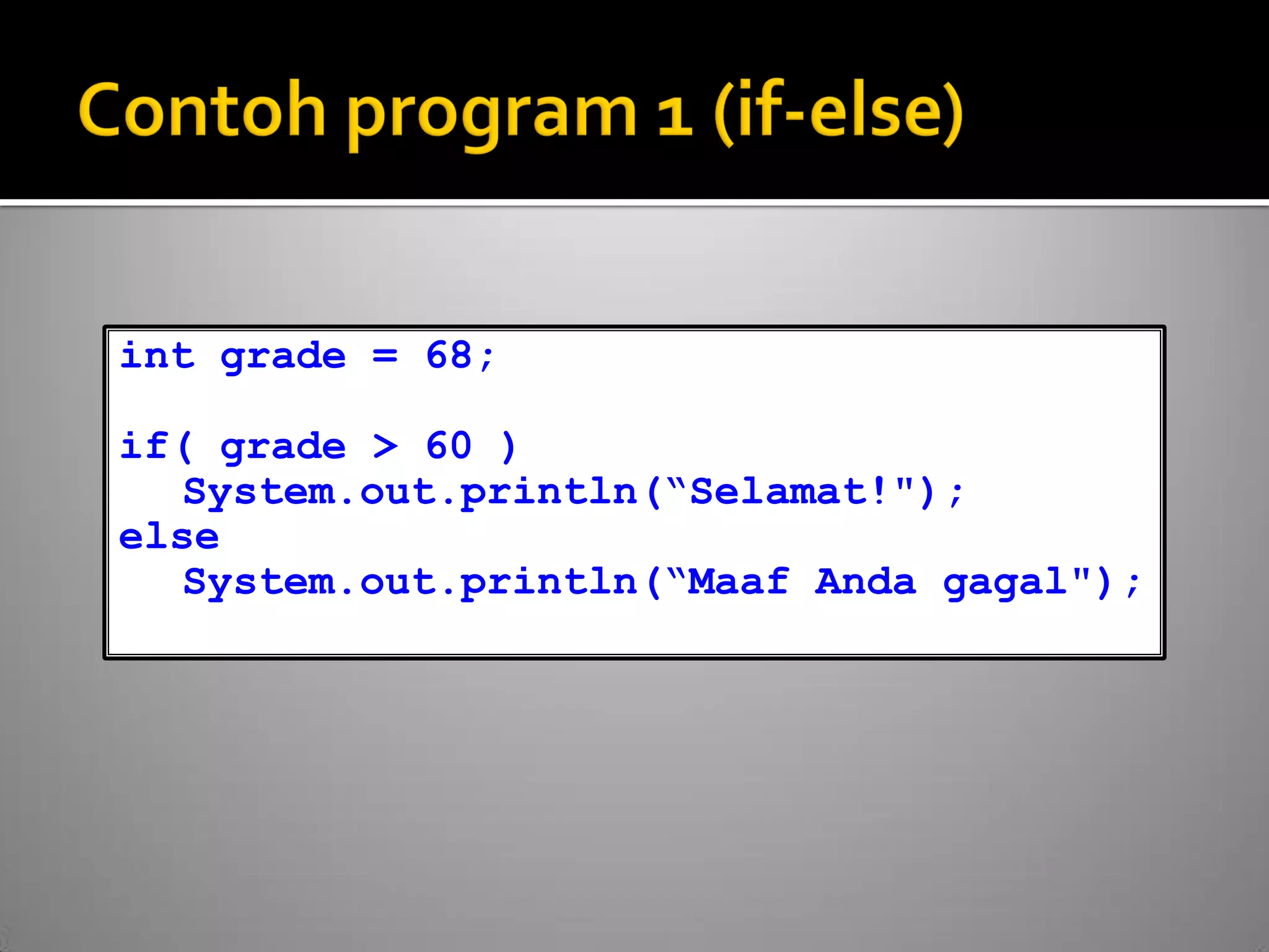 5. struktur kontrol alur program lanjutan | PDF