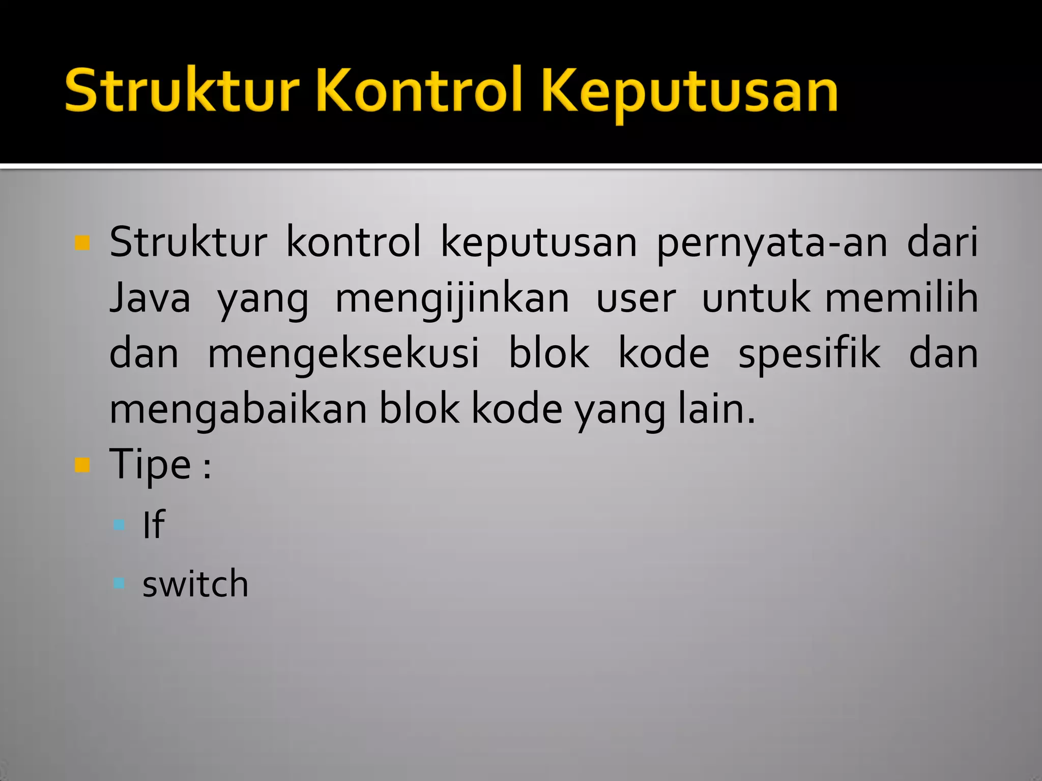 5. struktur kontrol alur program lanjutan | PDF