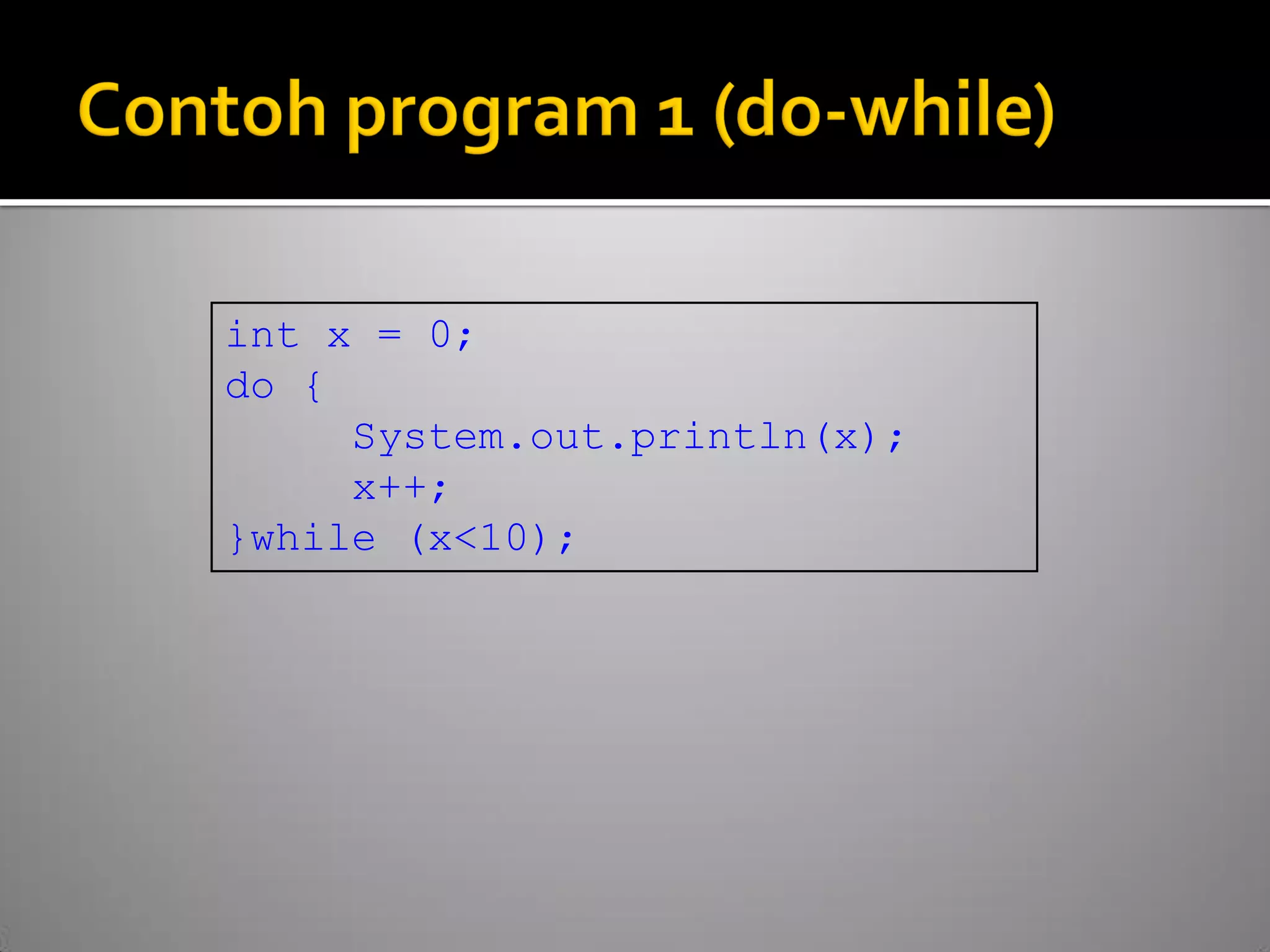5. struktur kontrol alur program lanjutan | PDF