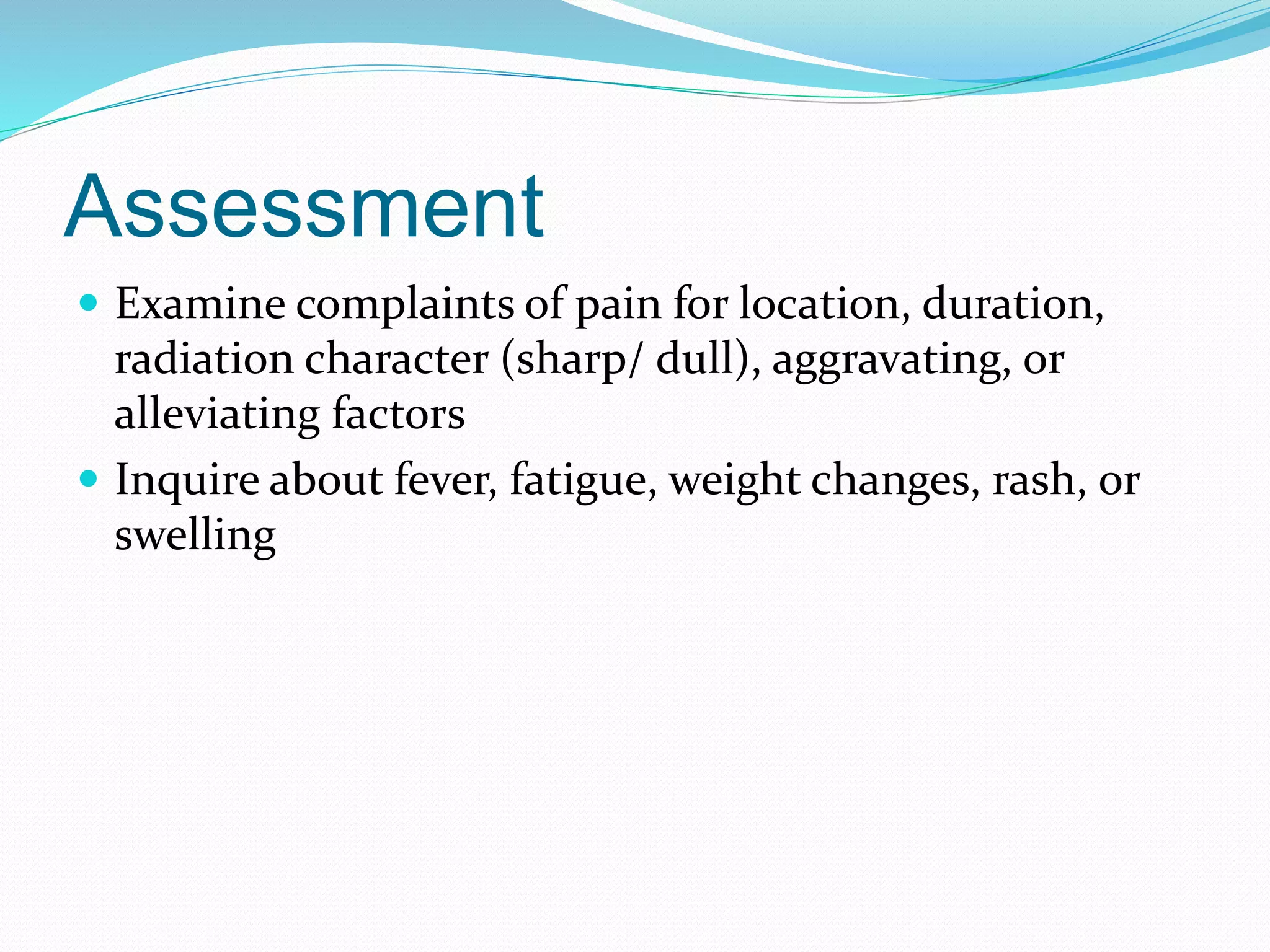 Musculoskeletal System Assessment & Disorders | PPTX