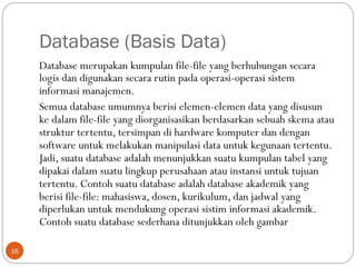Sistem Informasi - Data dan Basis Data | PDF