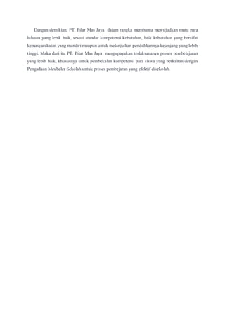 Contoh Proposal Pengadaan Meubeler Sekolah | PDF