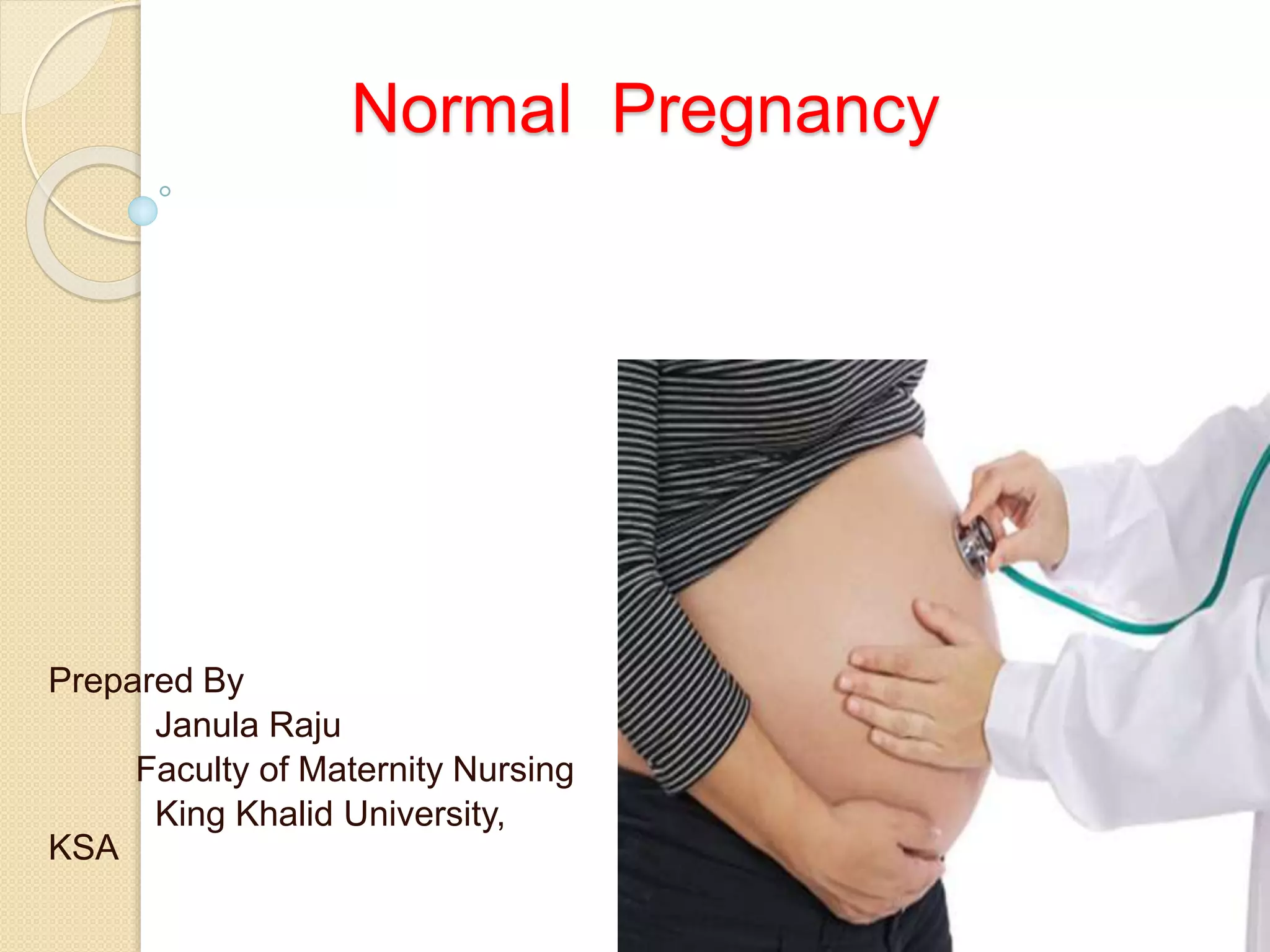 Physiological changes during pregnancy | PPTX