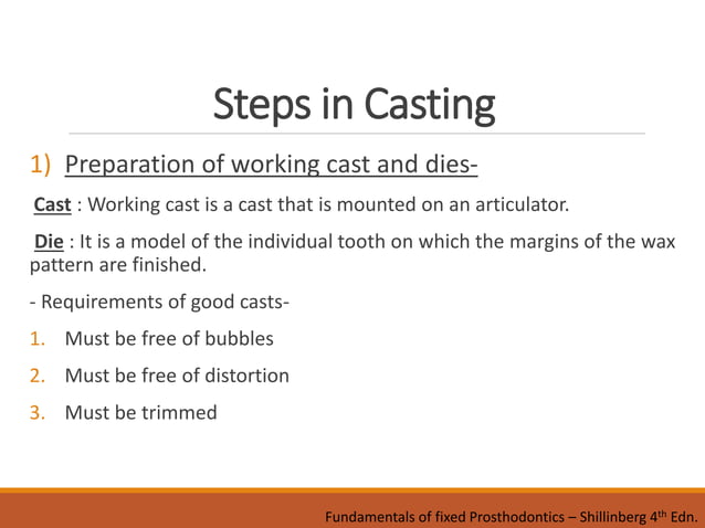 CASTING PROCEDURES AND DEFECTS | PPTX