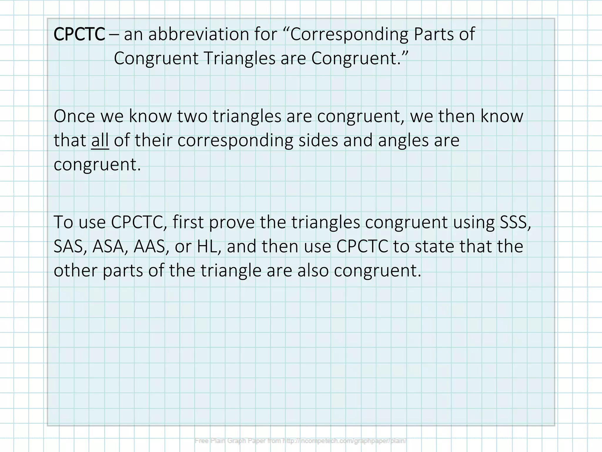 5.3 Congruent Triangle Proofs & CPCTC | PDF