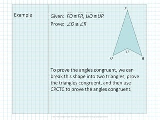 5.3 Congruent Triangle Proofs & CPCTC | PDF
