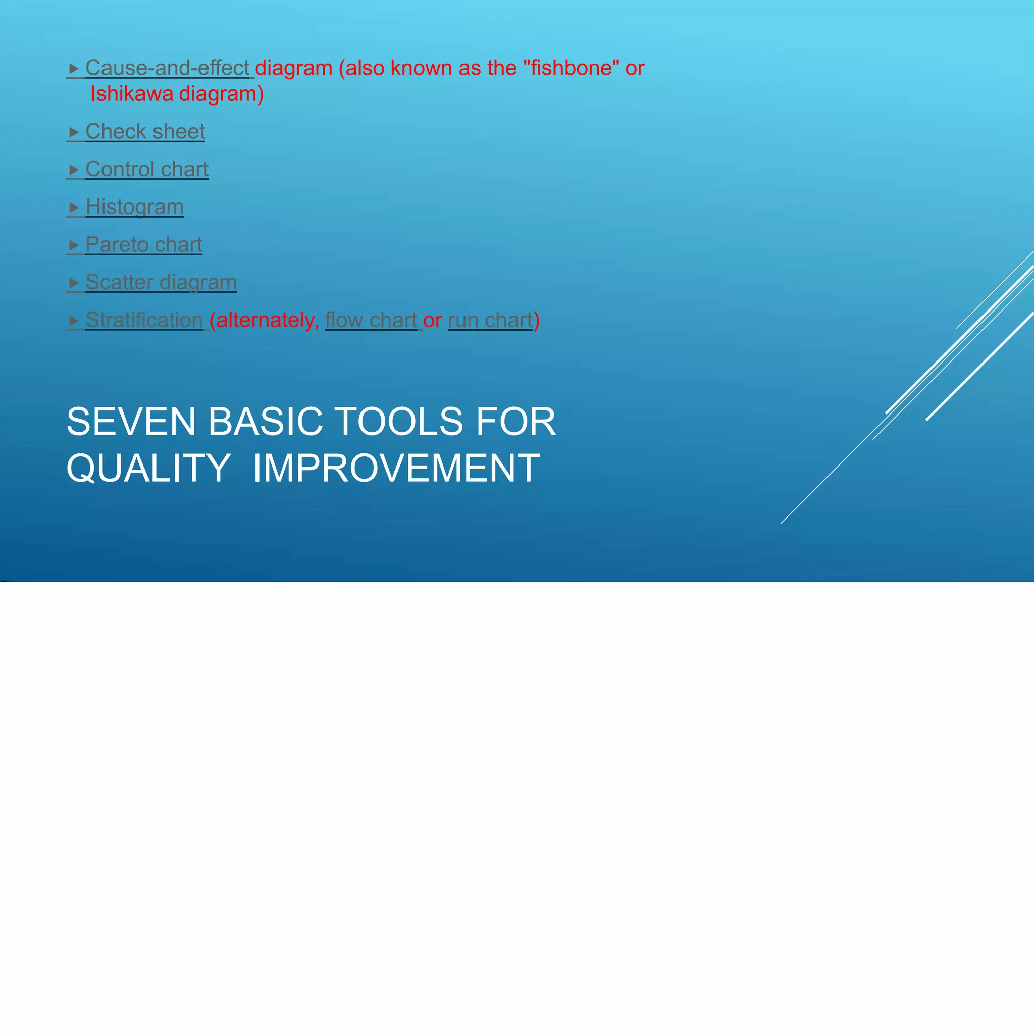 Quality improvement tools | PPTX | Science