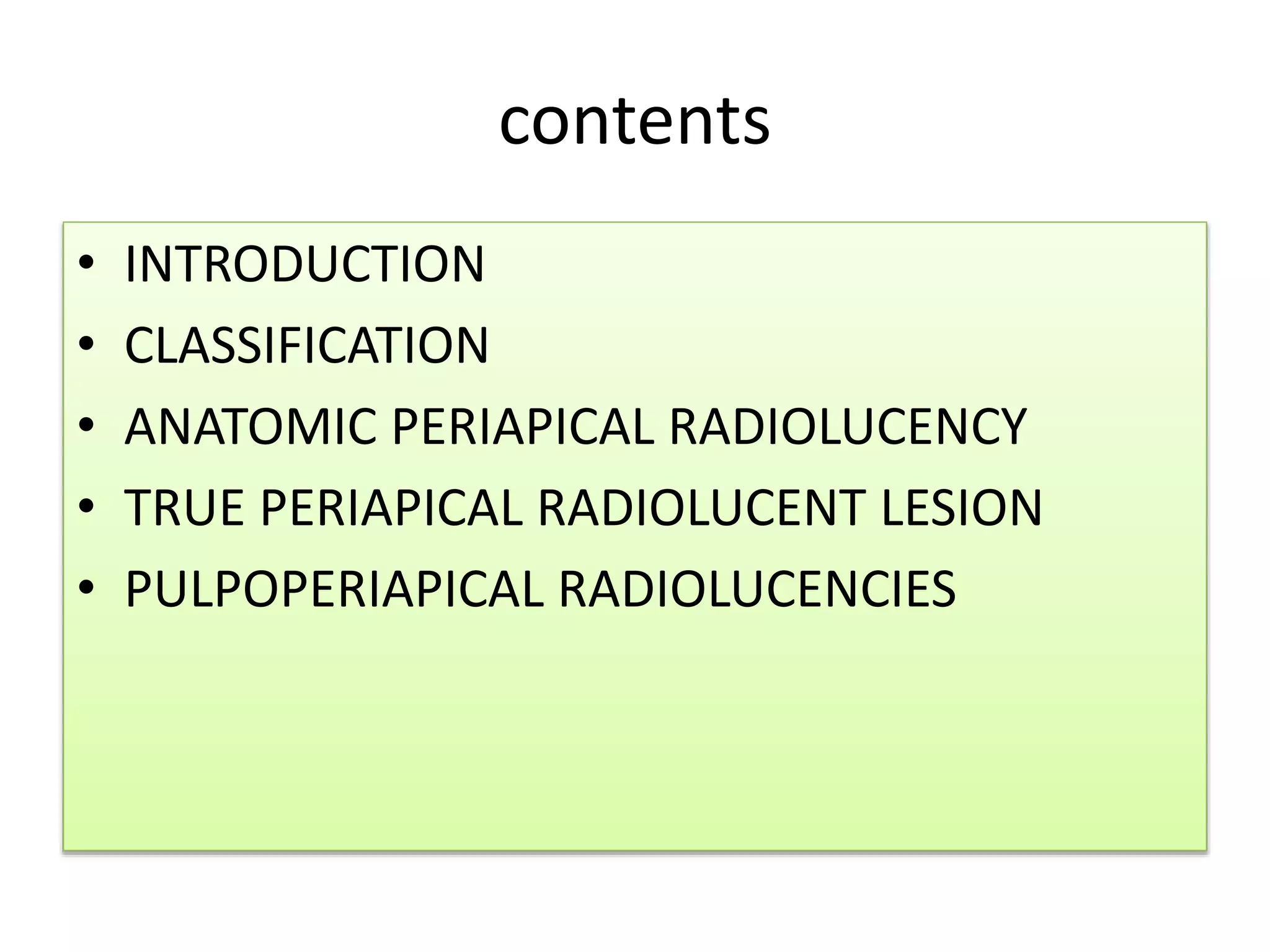 Periapical radiolucencies | PPTX