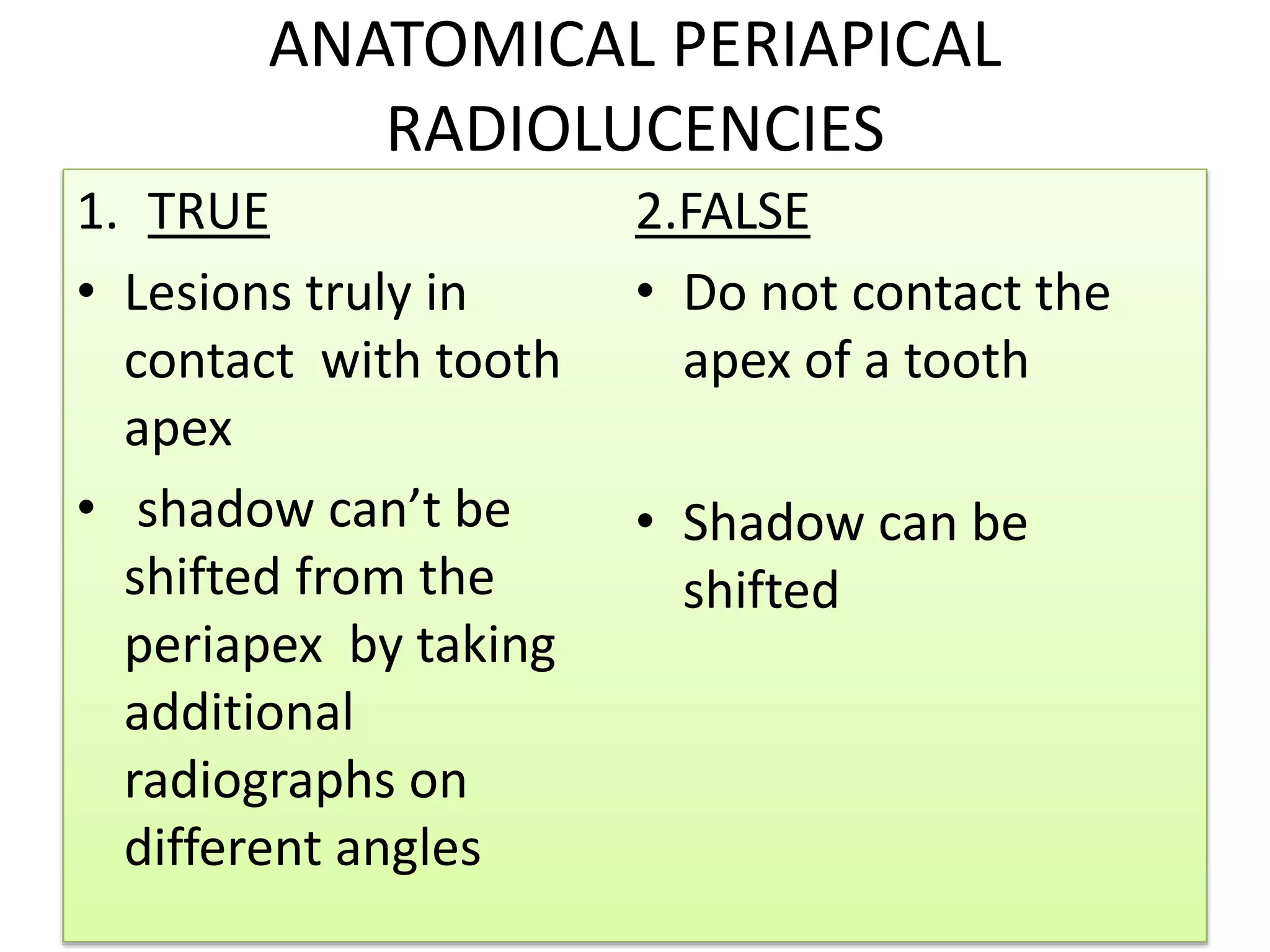 Periapical radiolucencies | PPTX