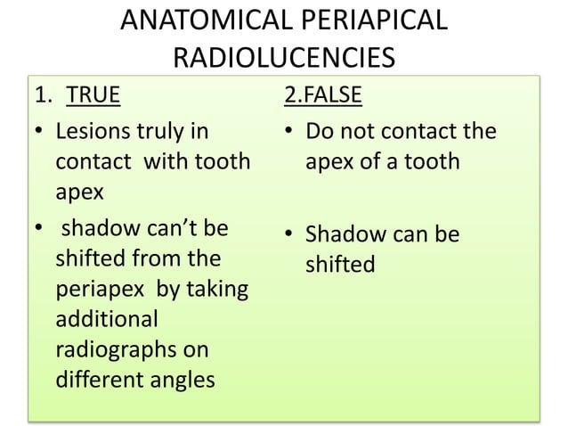 Periapical radiolucencies | PPTX | Dental Health | Diseases and Conditions