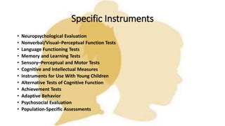 5. psychological assessment in pediatric rehabilitation | PPTX