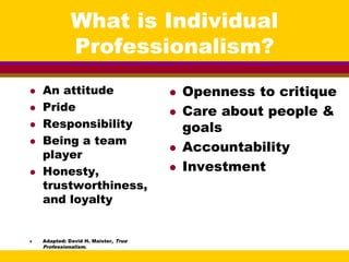professionalism | PPT