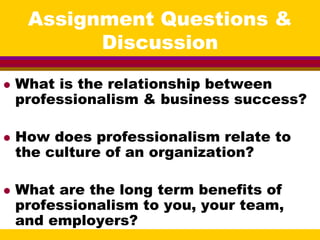 professionalism | PPT