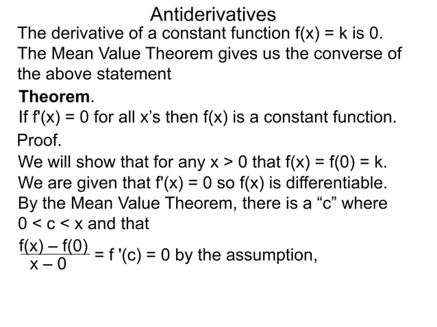 5.1 anti derivatives | PPT