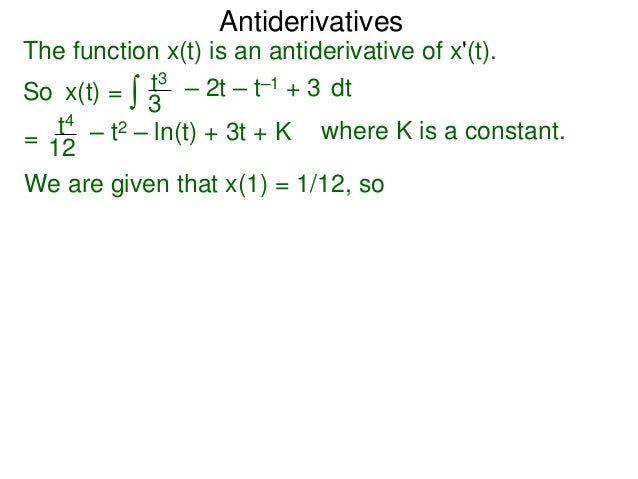 5.1 anti derivatives