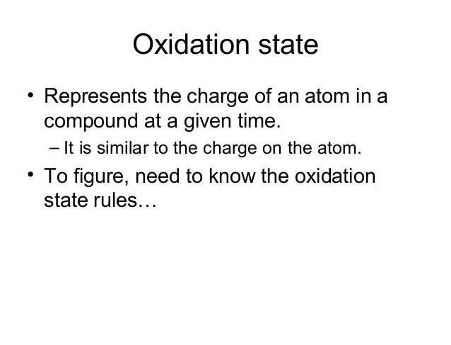 Oxidation State Examples