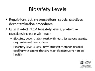 5-1BiosafetyLevels_slides.ppt a study on biosafety | PPT