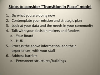 5.1 Retooling Transitional Housing II: Implementing Changes to Your ...