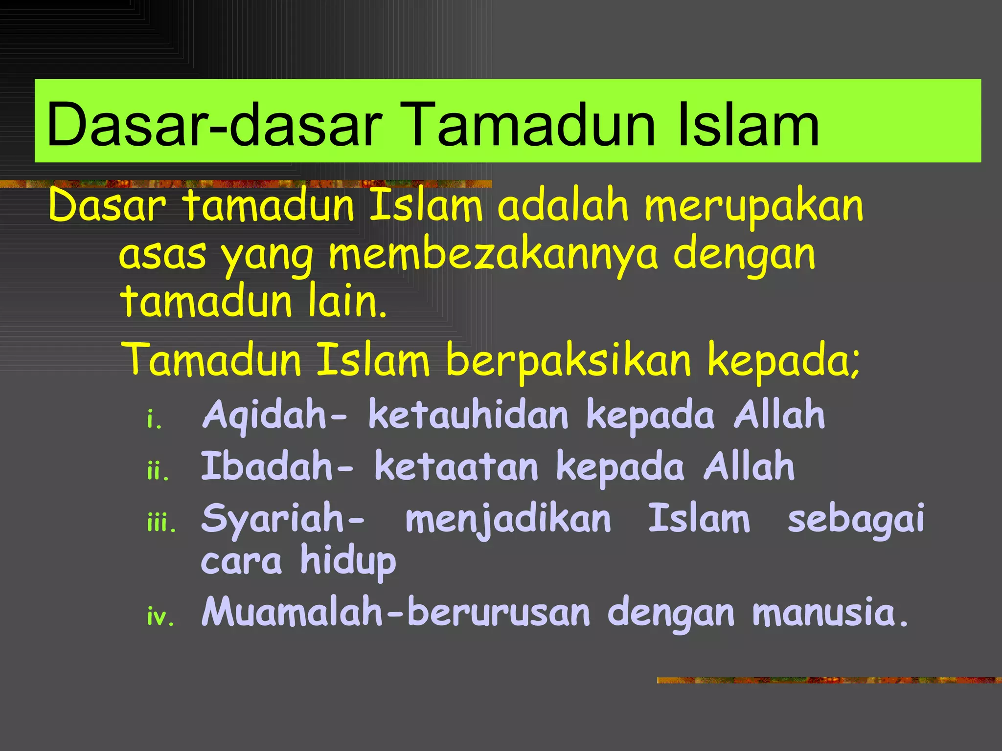 5.1 Definisi Tamadun Islam | PPT