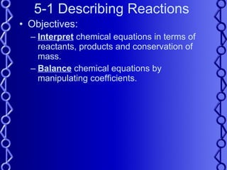 5-1 Describing Reactions | PPT