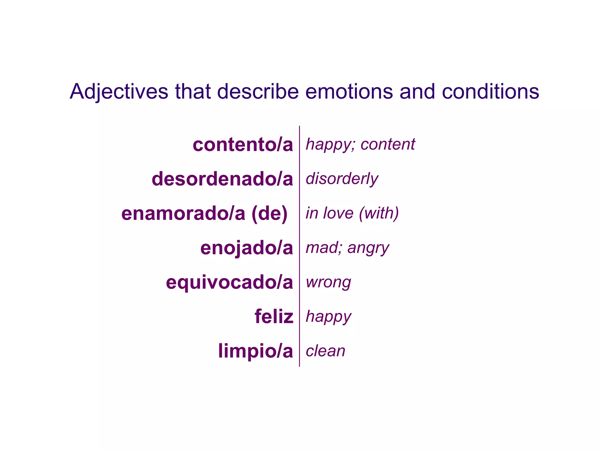 5.1 Estar with conditions and emotions | PPT