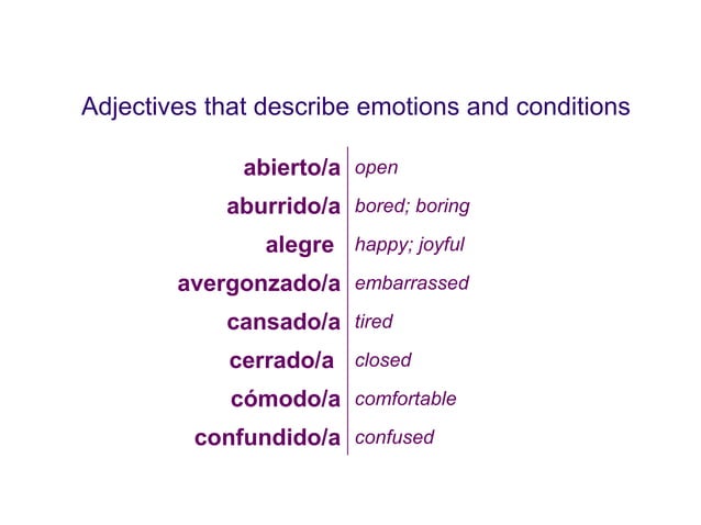 5.1 Estar with conditions and emotions | PPT
