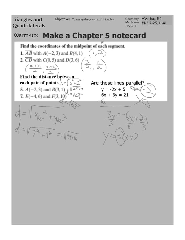 5 1 midsegments of triangles | PDF