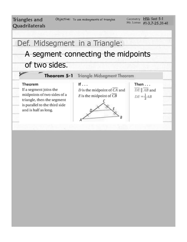 5 1 midsegments of triangles | PDF