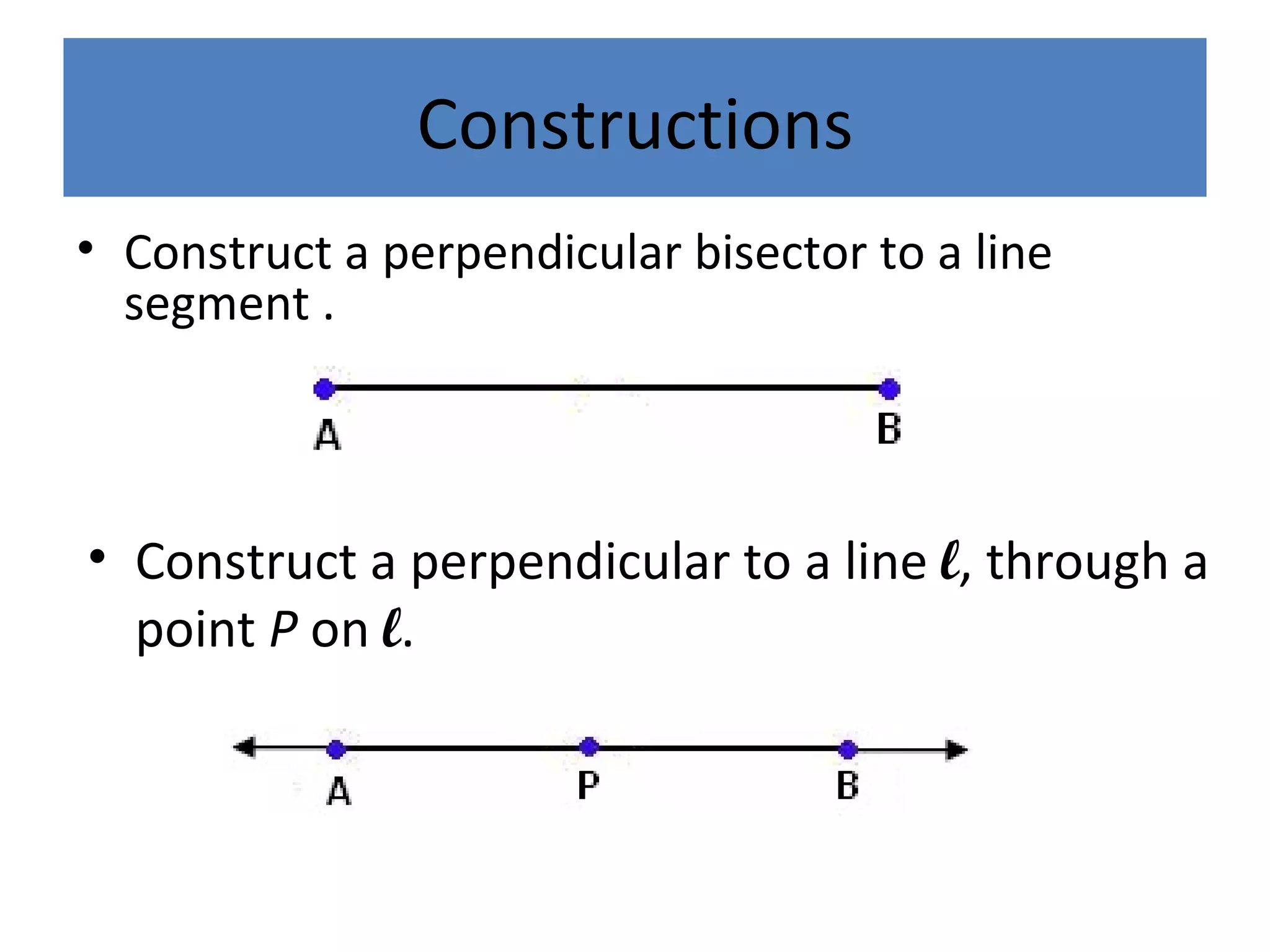 5.1 perpendiculars and bisectors i | PPT