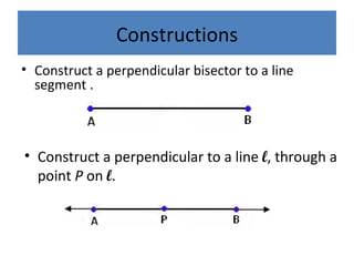 5.1 perpendiculars and bisectors i | PPT