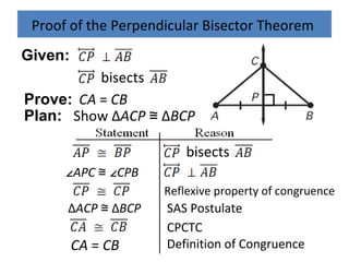 5.1 perpendiculars and bisectors i | PPT