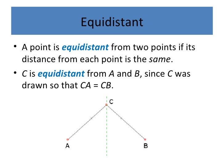5.1 perpendiculars and bisectors i