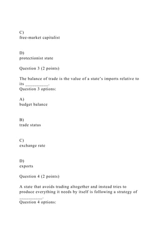5-1 Quiz Chapter Eight Question 1 (2 points)Proponents of a.docx
