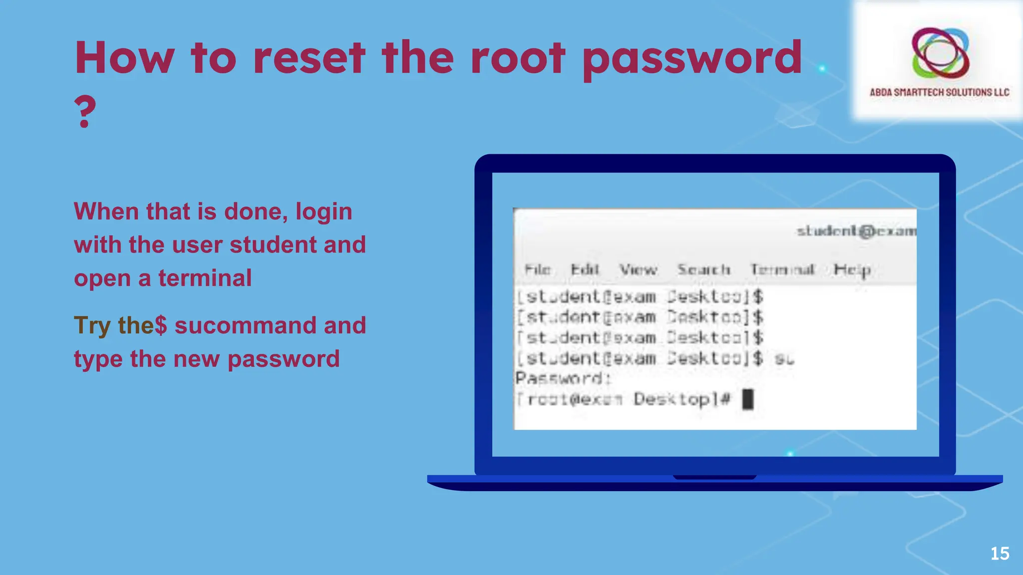 5 1 Root Password Resetupdatedcorrectedvariedtextpptx Operating Systems Computer