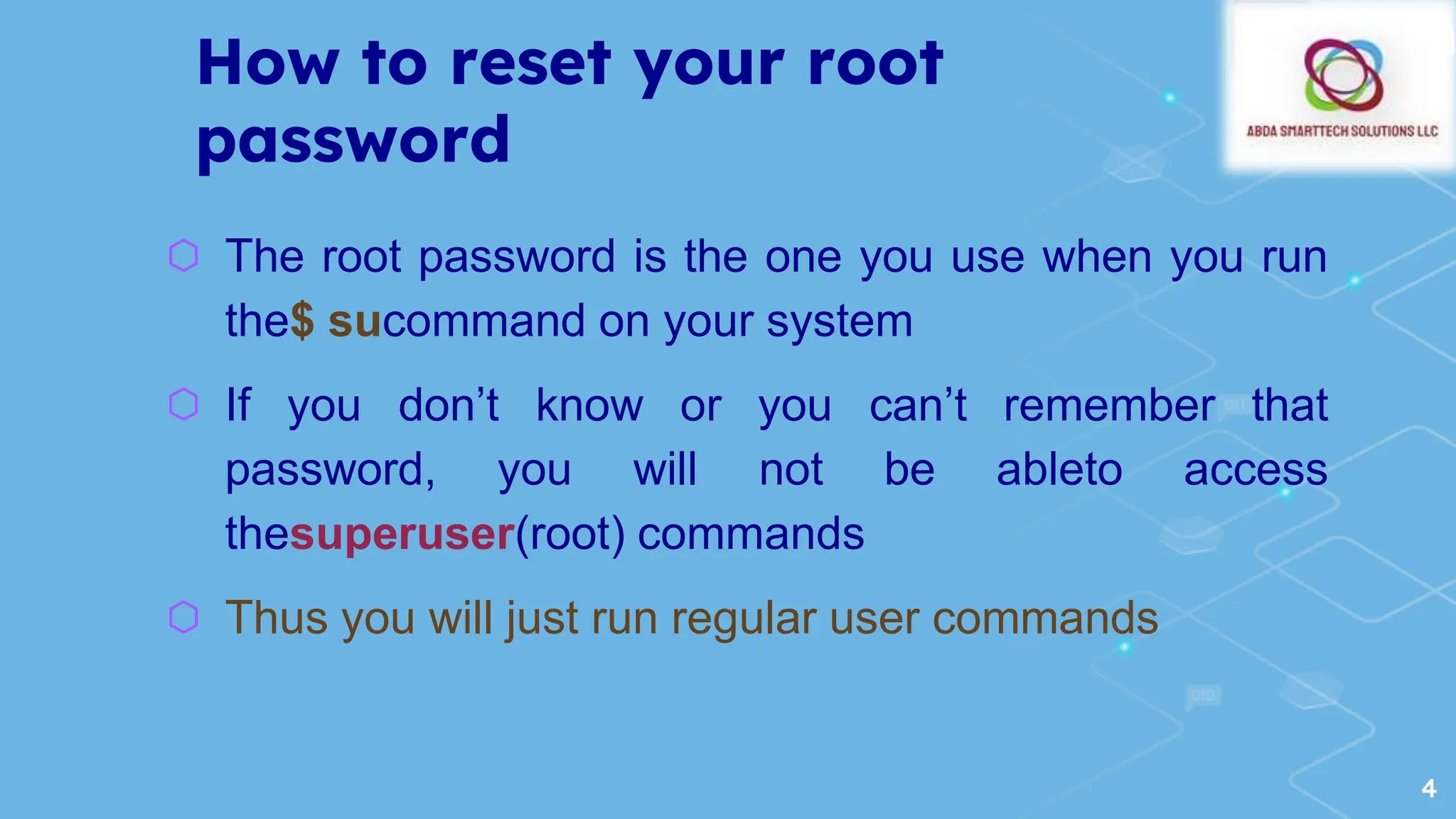 5 1 Root Password Resetupdatedcorrectedvariedtextpptx Operating Systems Computer