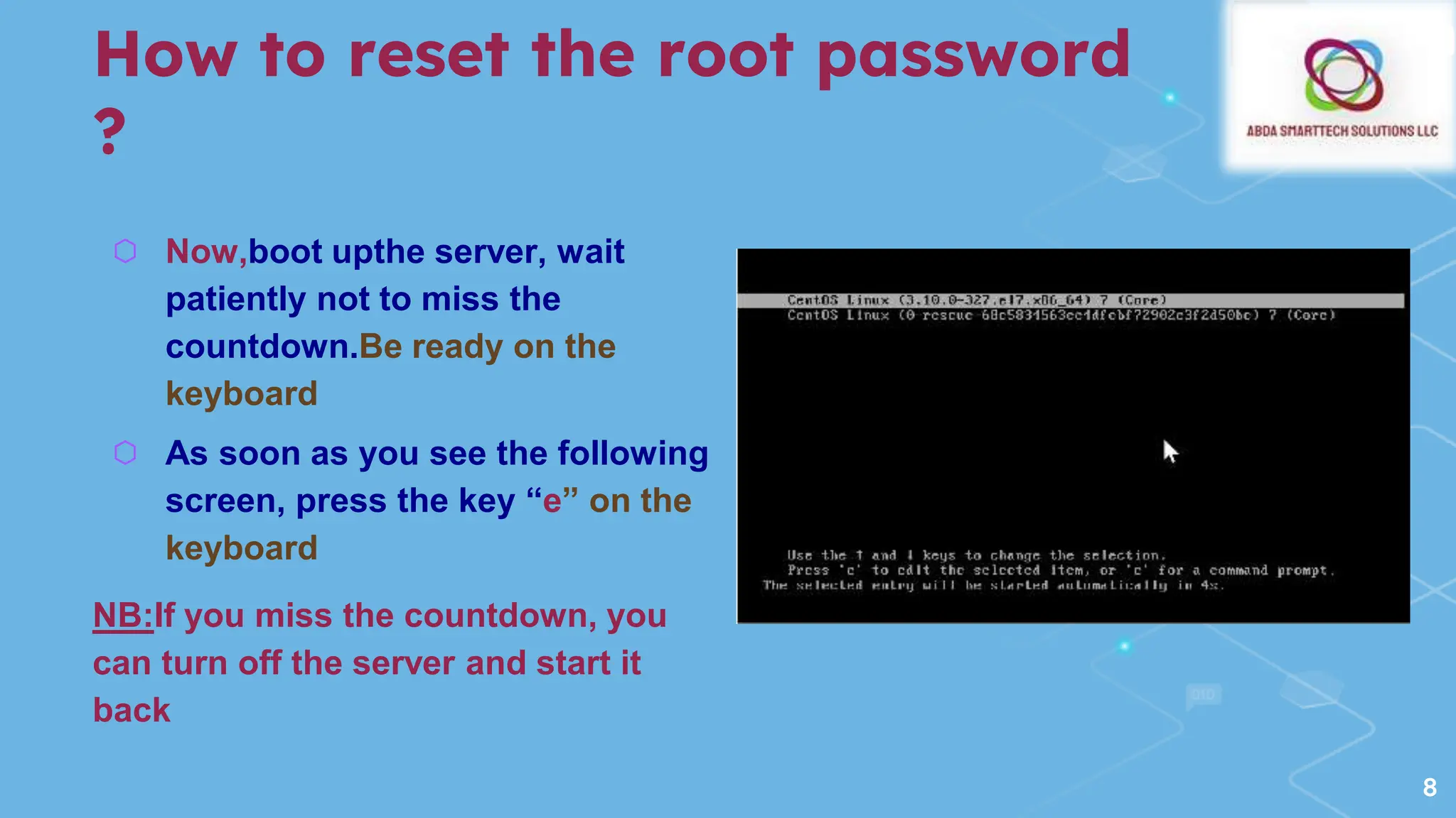 5 1 Root Password Resetupdatedcorrectedvariedtextpptx Operating Systems Computer