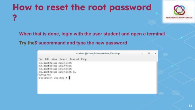 5 1 Root Password Resetupdatedcorrectedvariedtextpptx